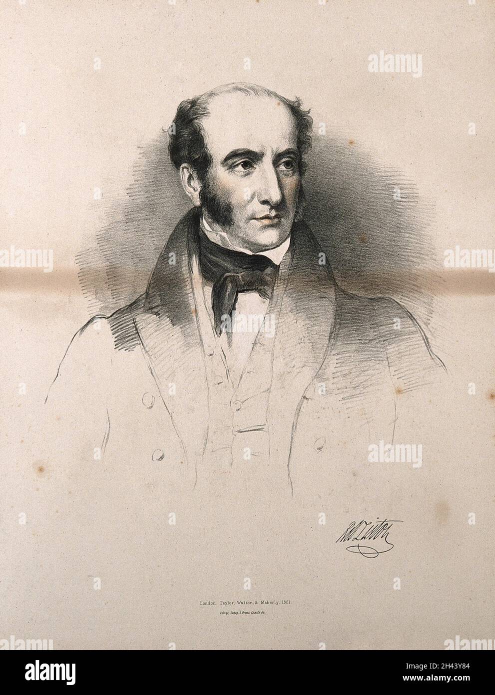 Robert Liston. Lithograph by M. Gauci, 1836, after E. U. Eddis Stock ...