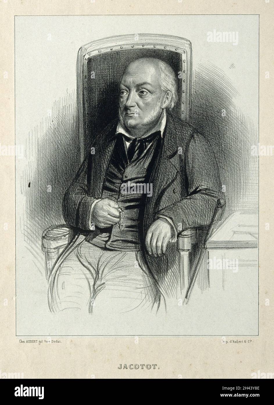 Joseph Jacotot. Lithograph Stock Photo - Alamy