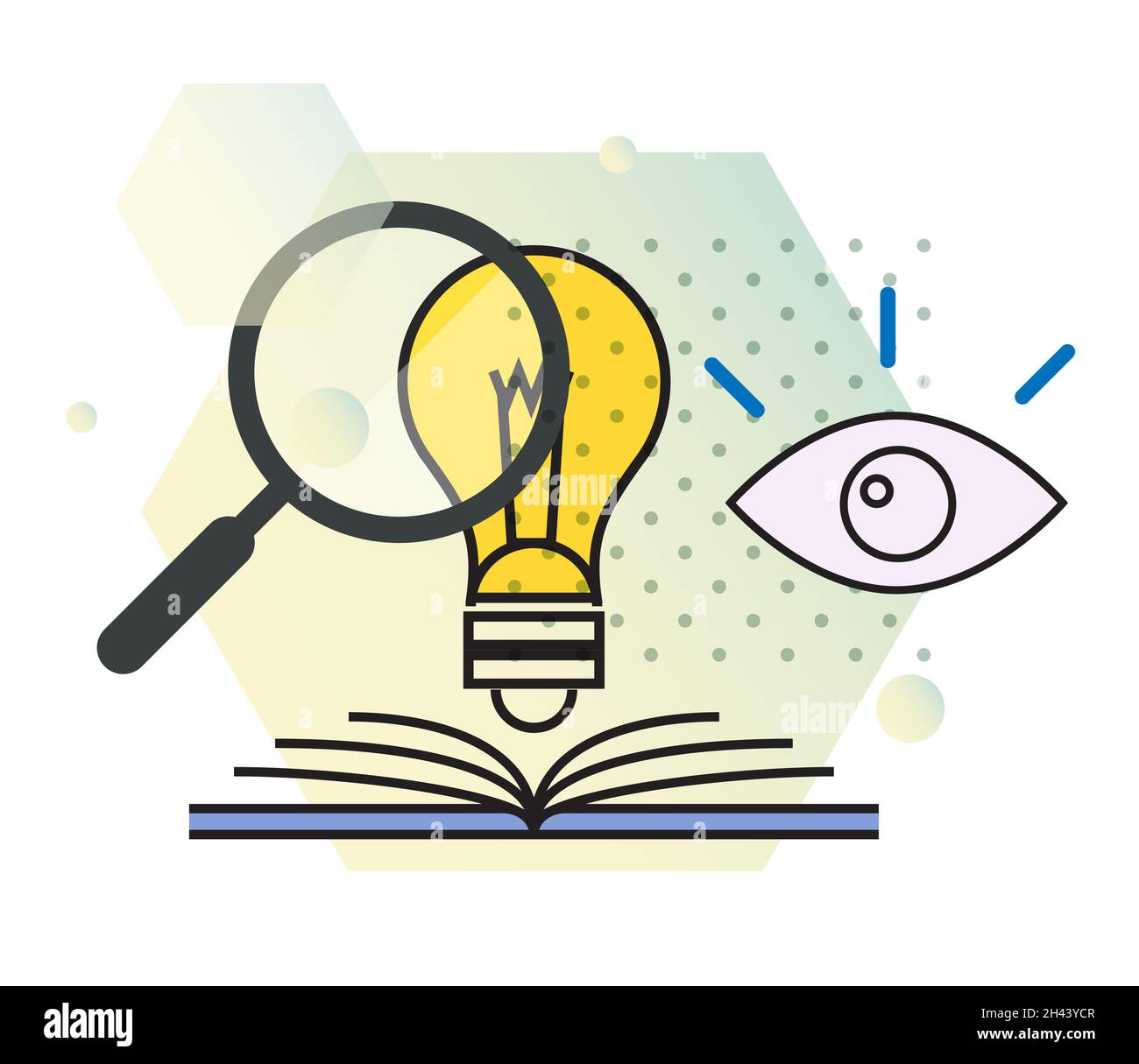 Education System - curiosity Knowledge and Creativity - Illustration as ...