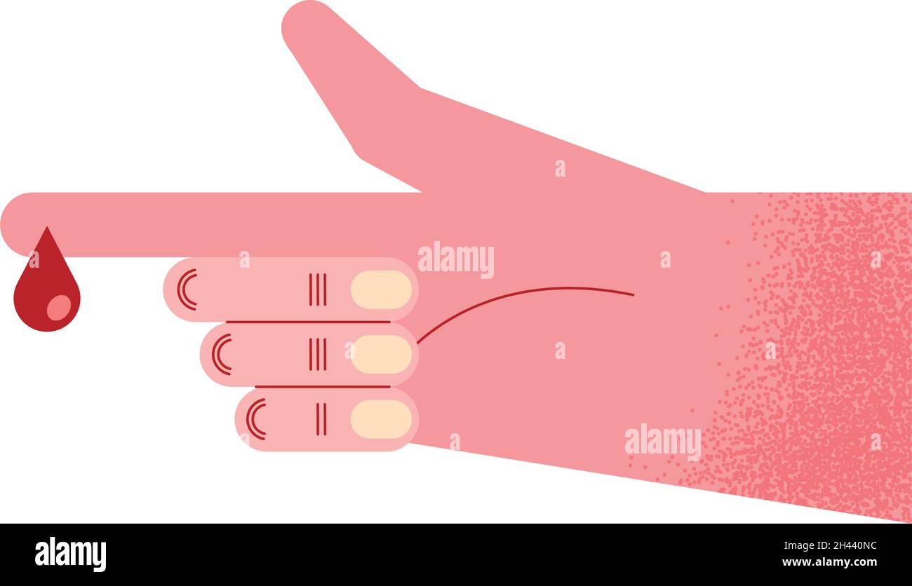 hand with blood drop icon Stock Vector Image & Art - Alamy