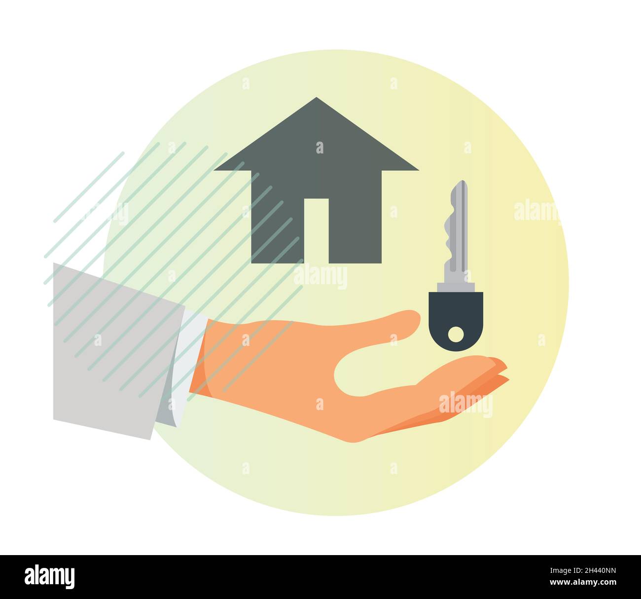 Human Hand getting House key - Stock Illustration as EPS 10 File Stock ...
