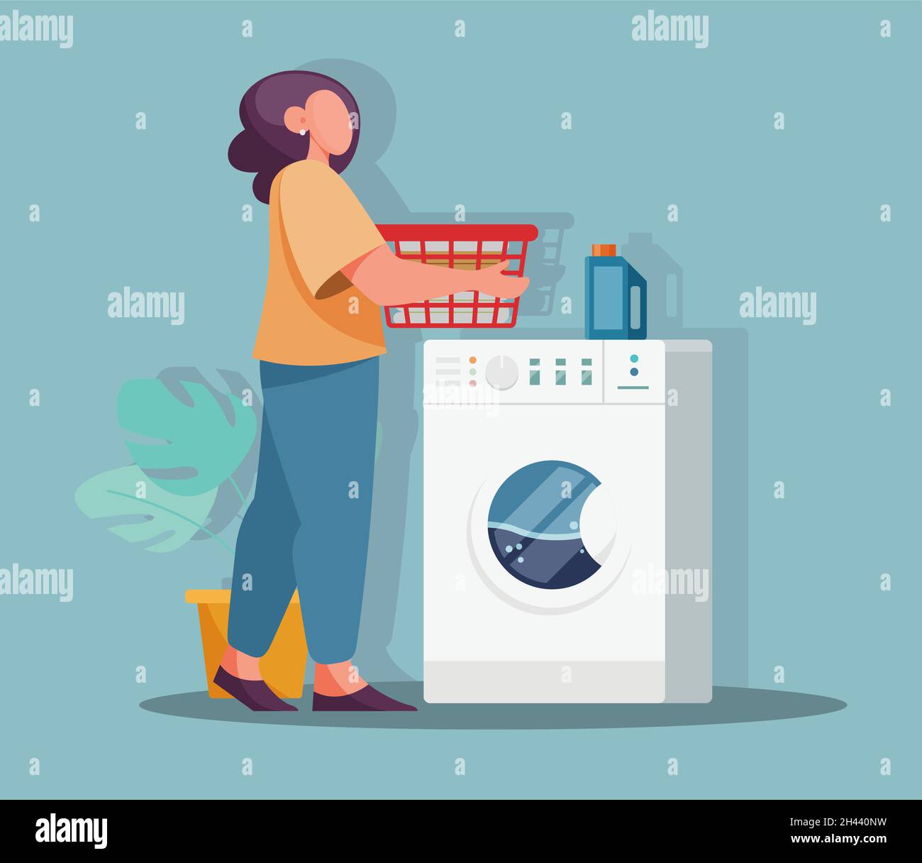Women washing cloths Stock Vector Images - Alamy