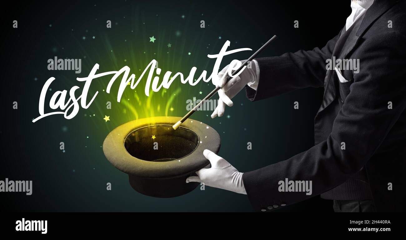 Old Magician is showing magic trick Stock Photo - Alamy