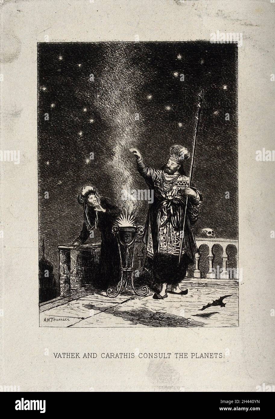 Astrology: Vathek, and his mother Carathis, consult the planets ...