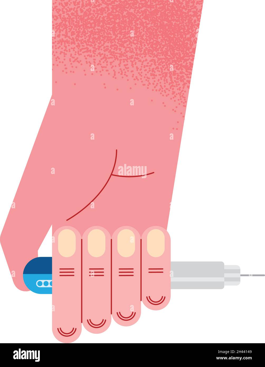 hand with insulin syringe icon Stock Vector Image & Art - Alamy