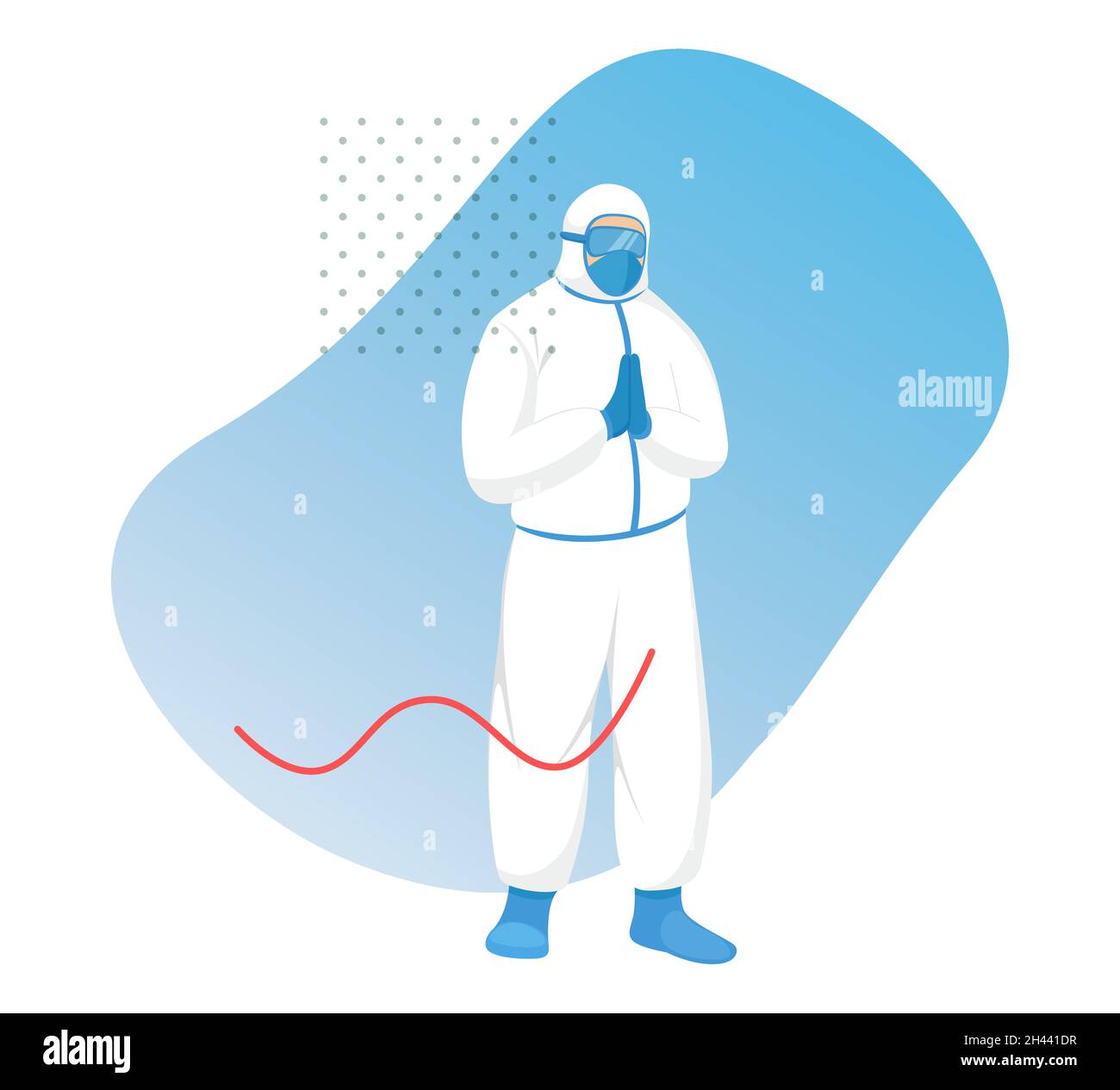 Doctor in Personal Protective Equipment - Full Body Suit - Icon as EPS ...