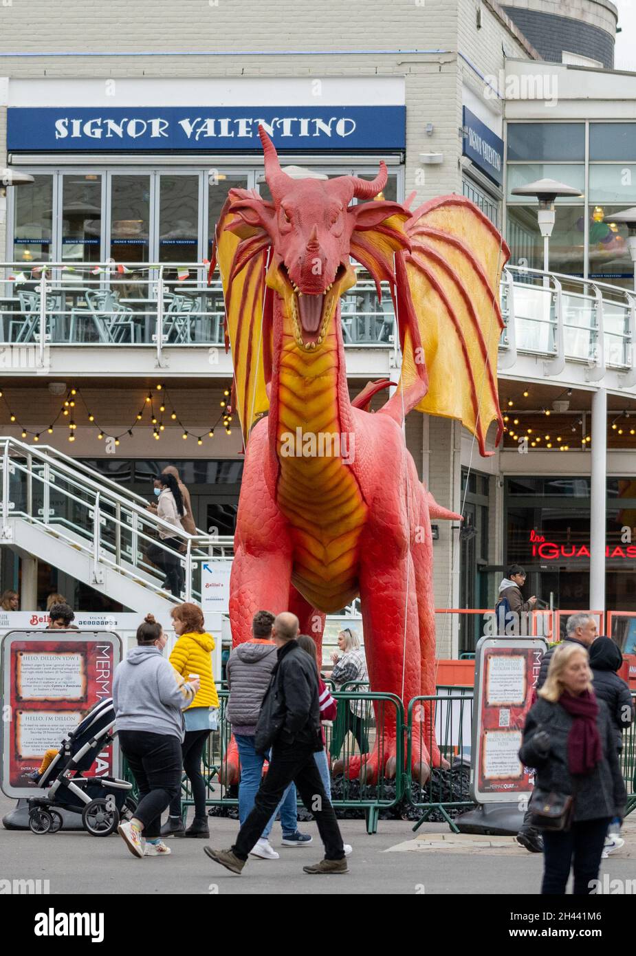 CARDIFF, WALES - OCTOBER 23: A 15-metre-long and six-metre-tall ...