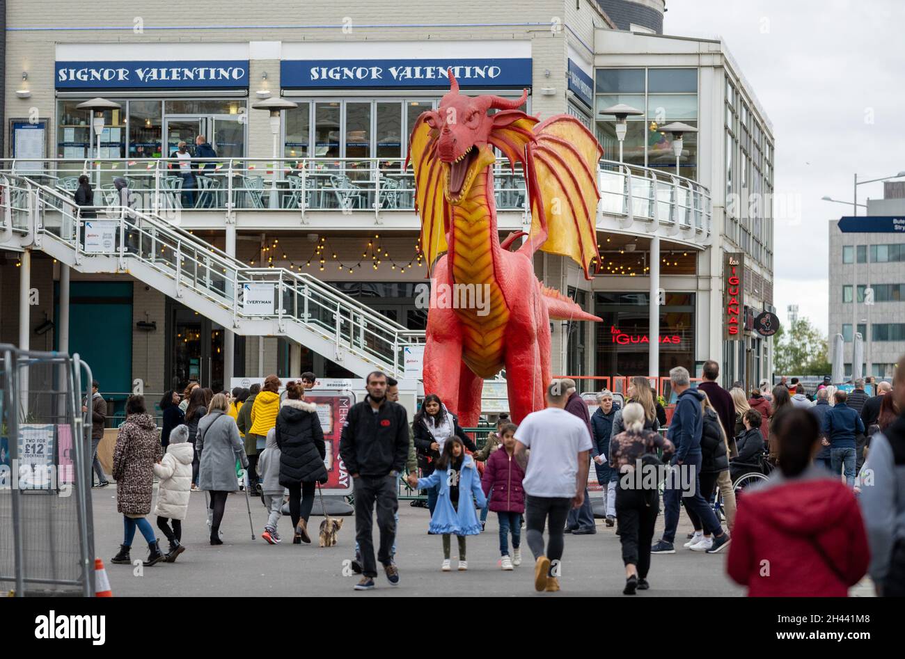 CARDIFF, WALES - OCTOBER 23: A 15-metre-long and six-metre-tall ...