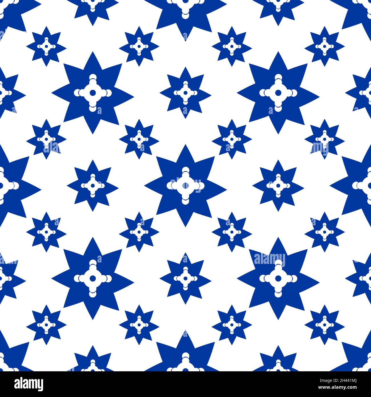 A pattern of blue stars on white background Stock Photo - Alamy