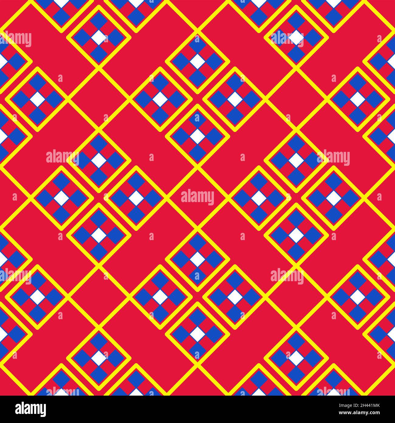 A geometric pattern of rhombic on red background Stock Photo - Alamy