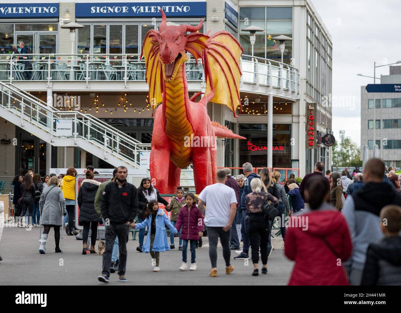 CARDIFF, WALES - OCTOBER 23: A 15-metre-long and six-metre-tall ...