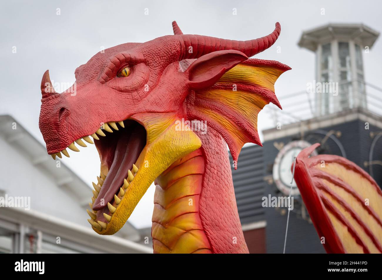 CARDIFF, WALES - OCTOBER 23: A 15-metre-long and six-metre-tall ...