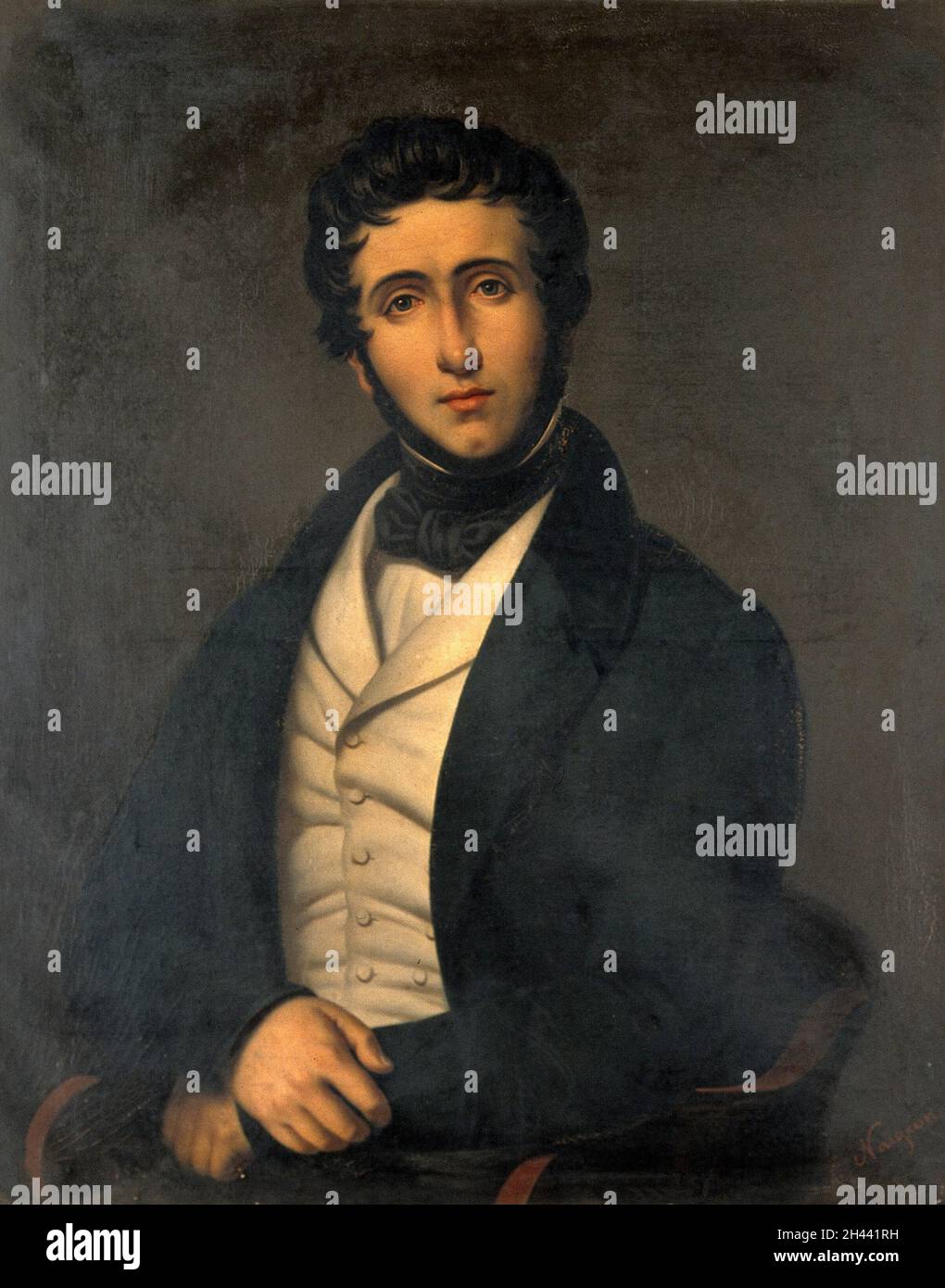 Jean-Zuléma Amussat (1796-1856), surgeon-anatomist. Oil painting Stock ...