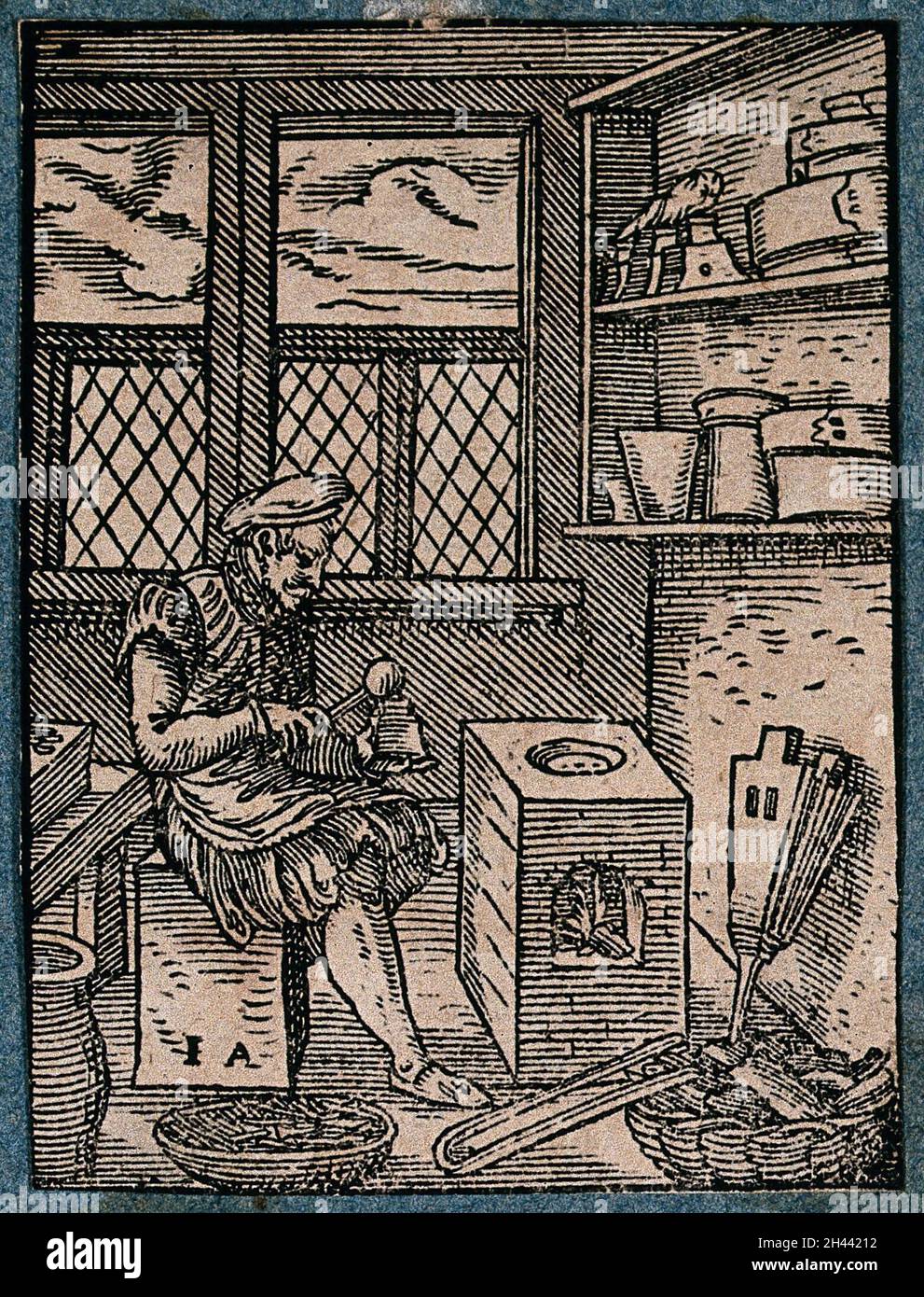 Blacksmith tools woodcut hi-res stock photography and images - Alamy