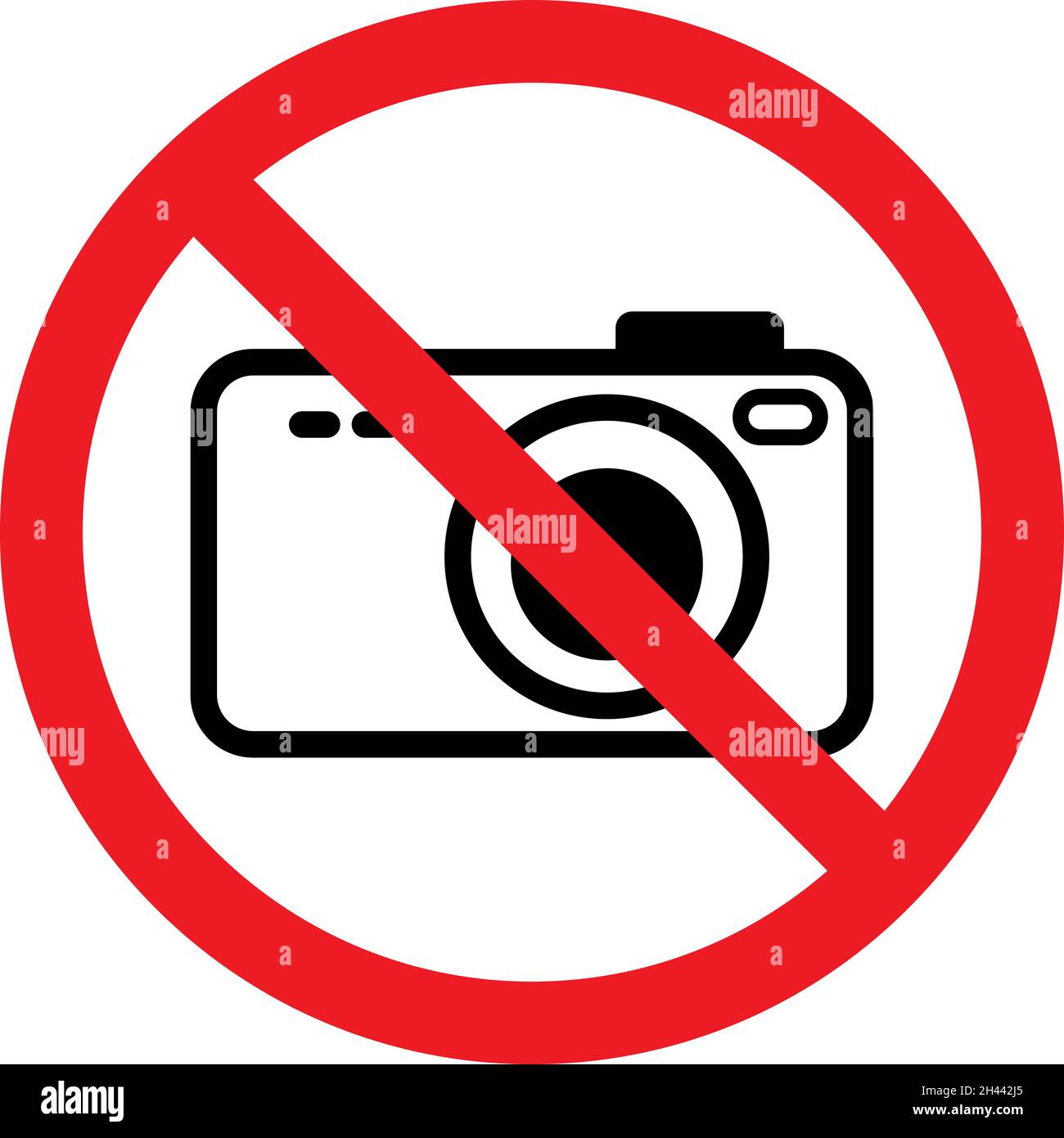 No camera sign. Cameras prohibited in this area. Safety signs and ...