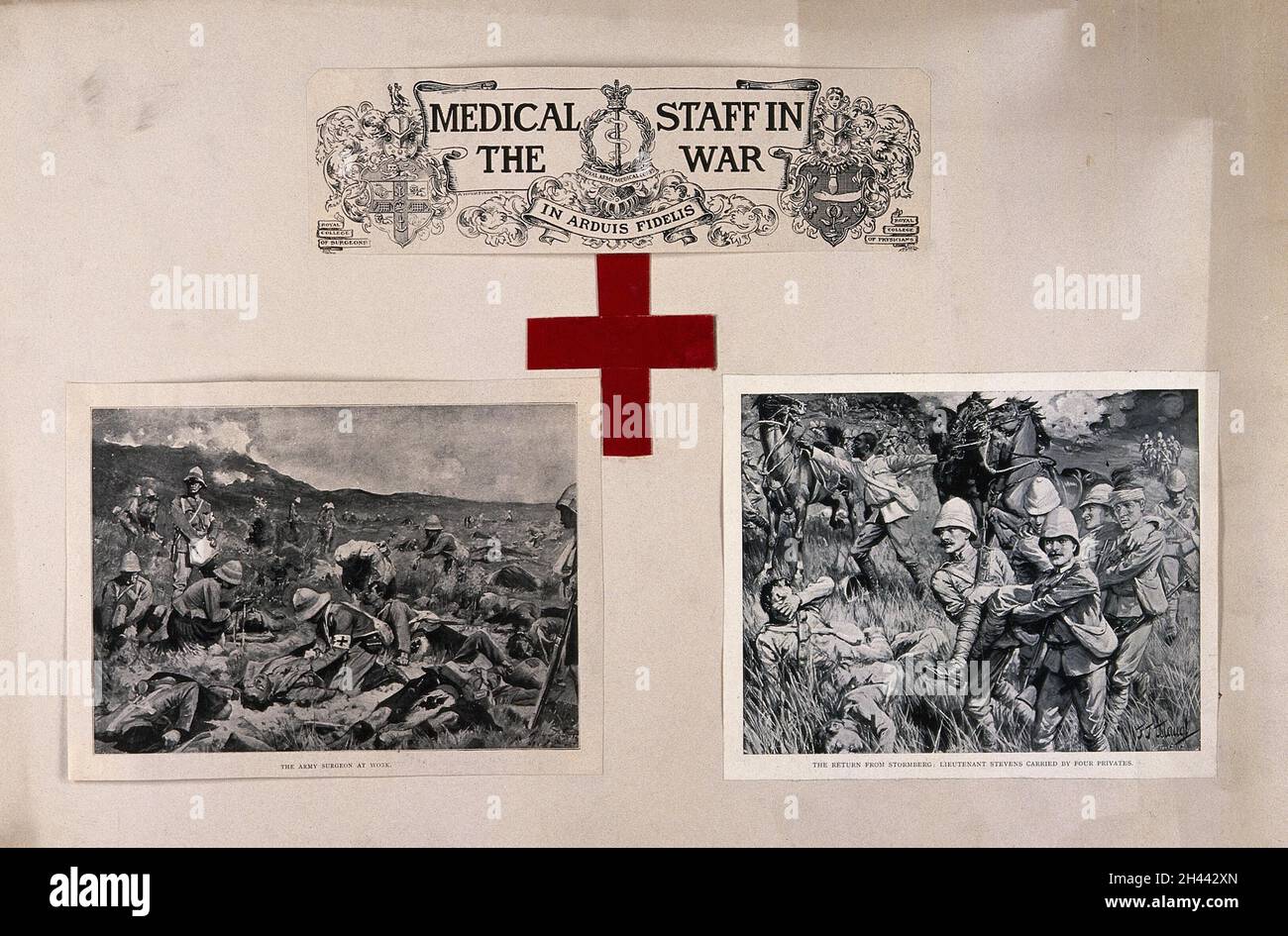 Boer War: the work of the Red Cross and medical staff with coats of ...