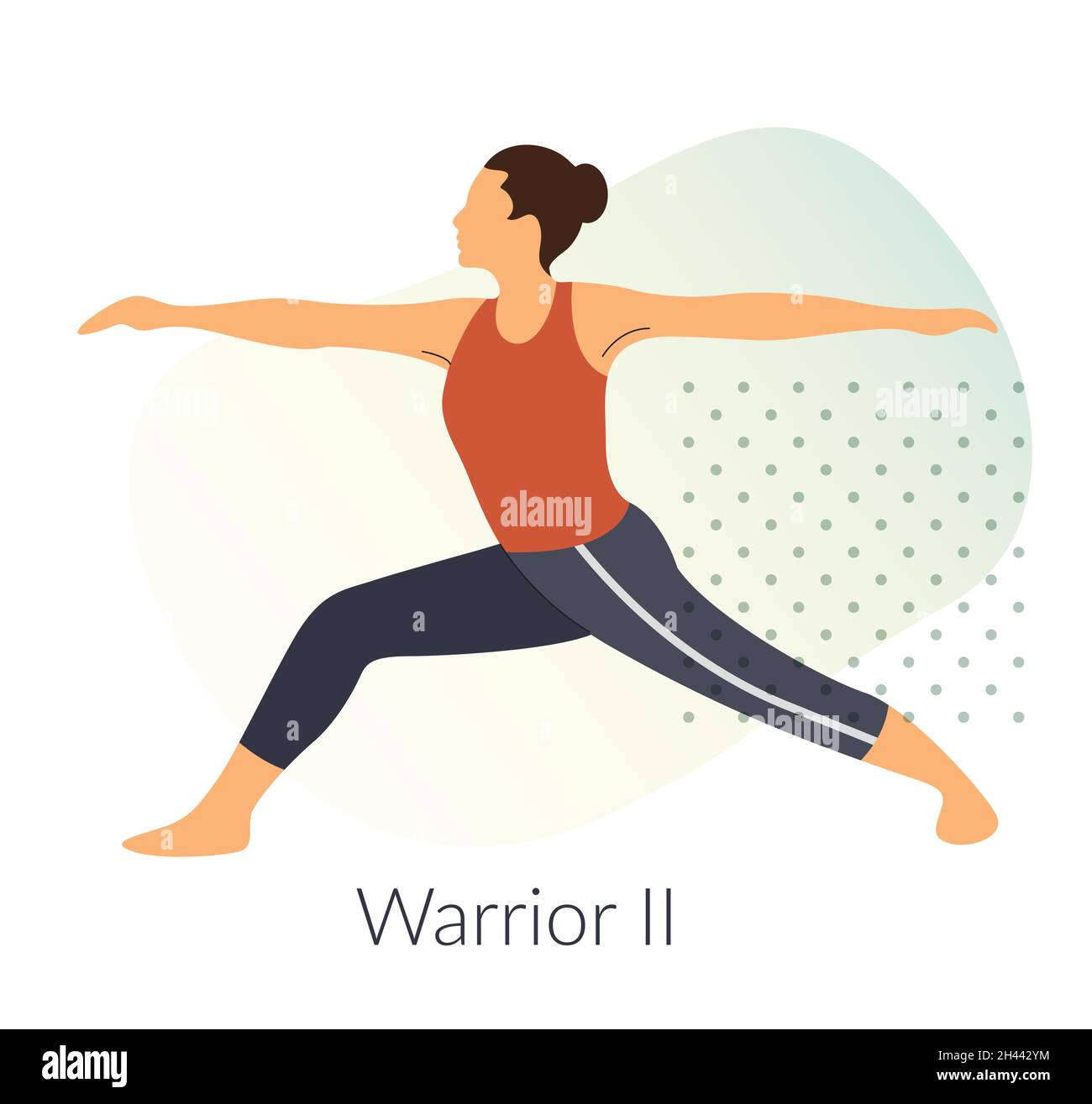 Warrior ii pose Stock Vector Images - Alamy