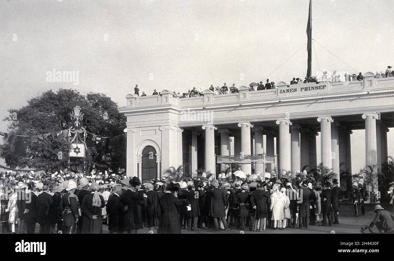 Prinsep Ghat, Calcutta, India: the Prince and Princess of Wales (later ...
