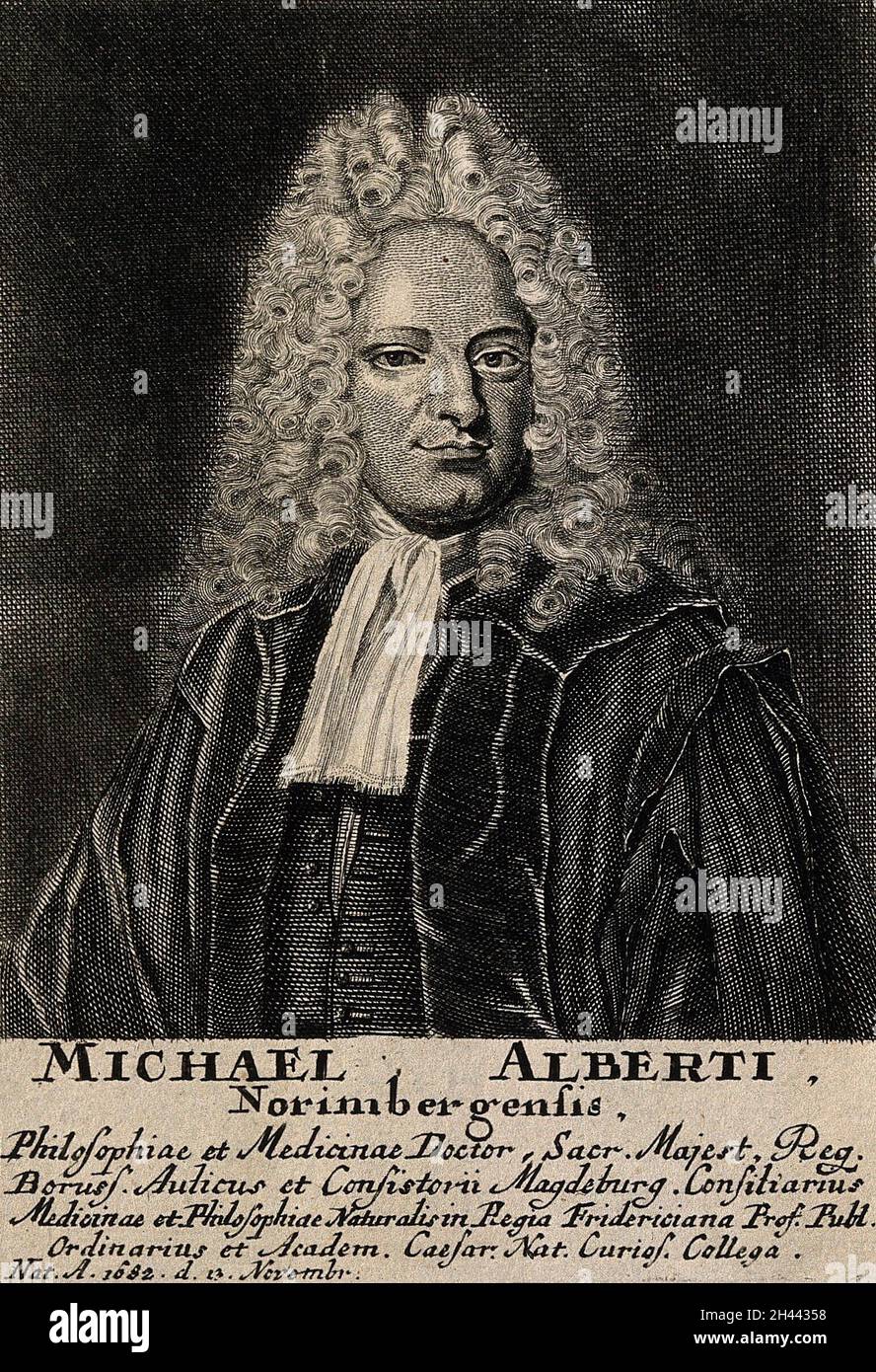 Michael Alberti. Line engraving Stock Photo - Alamy