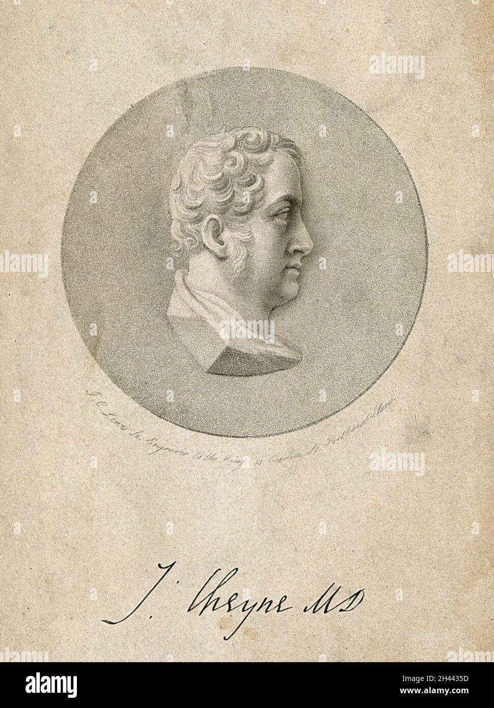 John Cheyne. Stipple engraving by F. C. Lewis Stock Photo - Alamy