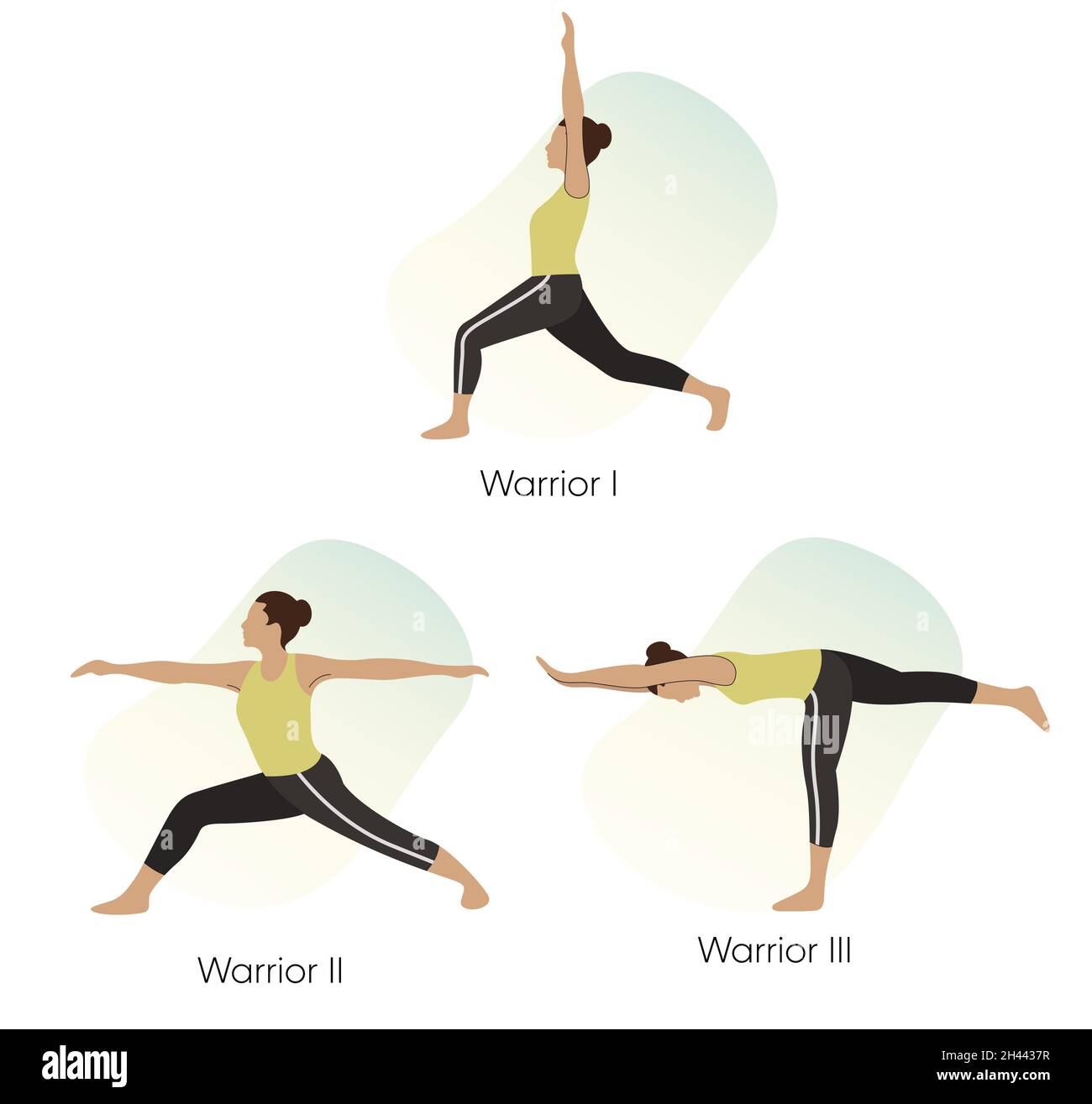 Warrior pose vector vectors hi-res stock photography and images - Alamy