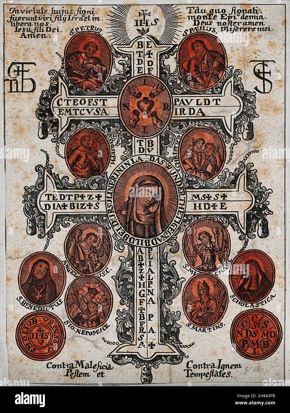 Christian cross plague etching hi-res stock photography and images - Alamy