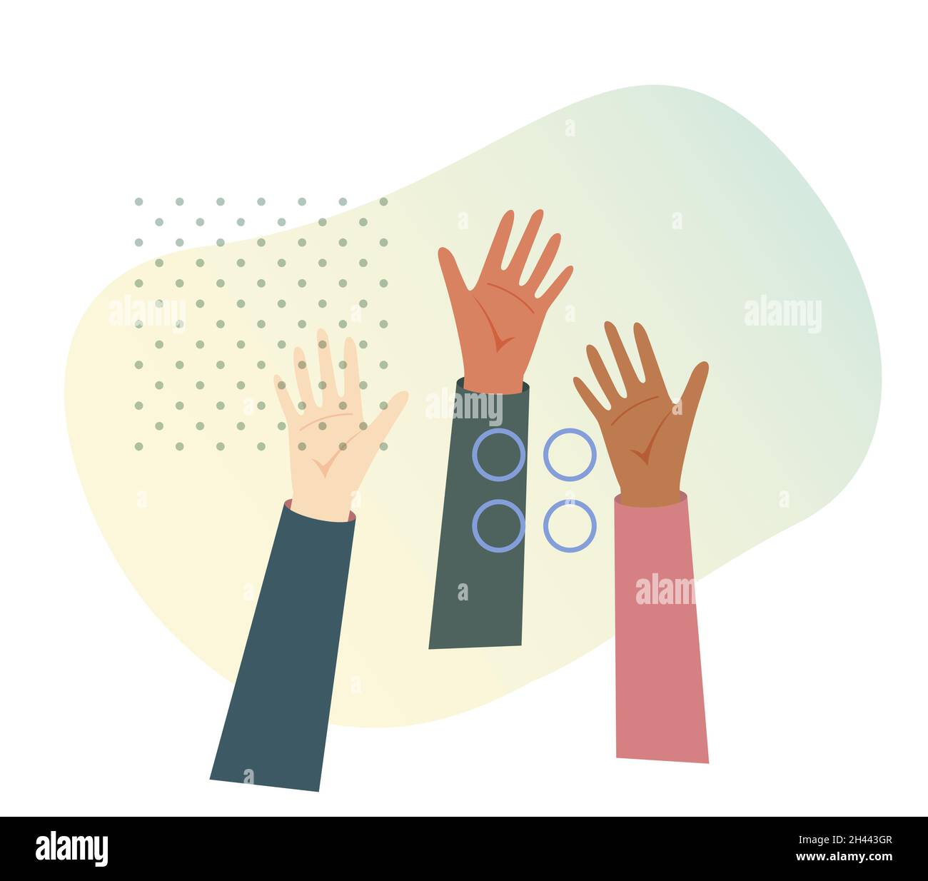 Human hand raised - Stock Illustration as EPS 10 File Stock Vector ...