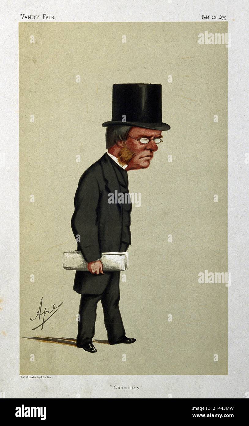 Lyon Playfair, 1st Baron Playfair. Colour lithograph by C. Pellegrini ...