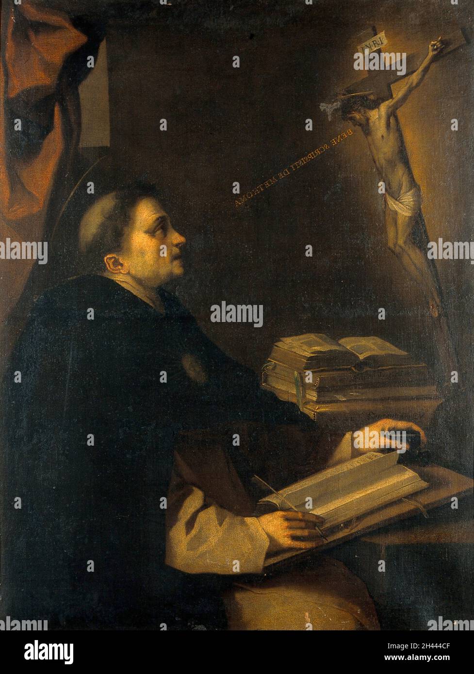 Saint Thomas Aquinas. Oil painting Stock Photo - Alamy