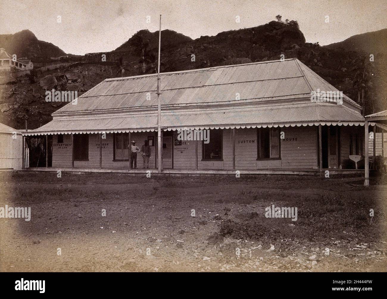 Levuka, Fiji: a wooden building housing the Custom House, Harbour ...