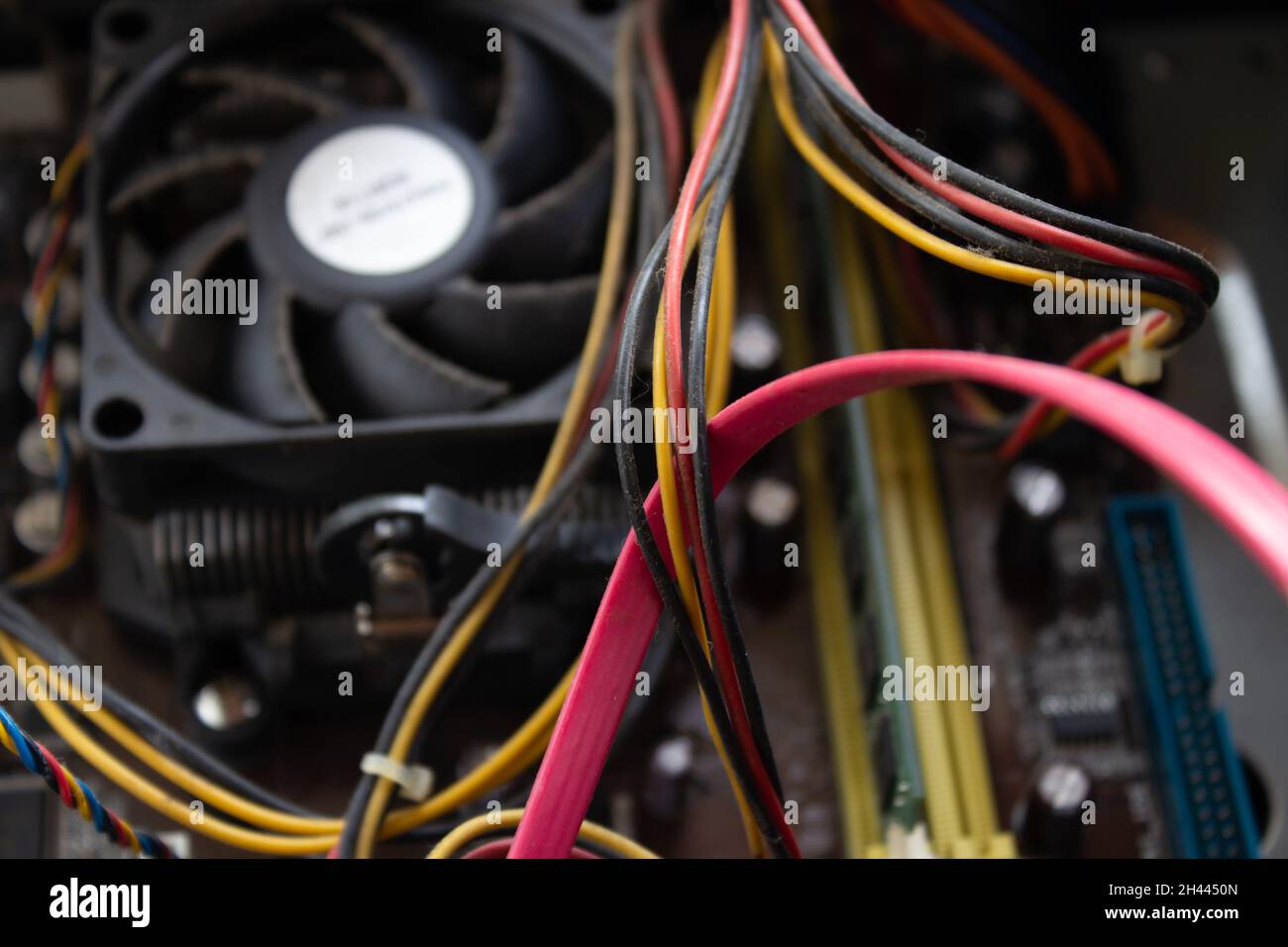 An old family computer filled with spider webs, dust and viruses ...
