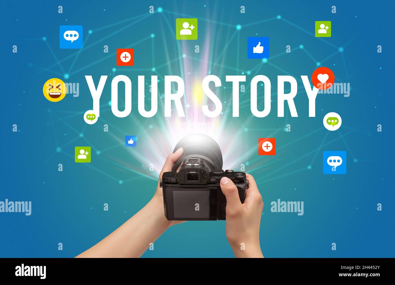 Using camera to capture social media content Stock Photo - Alamy