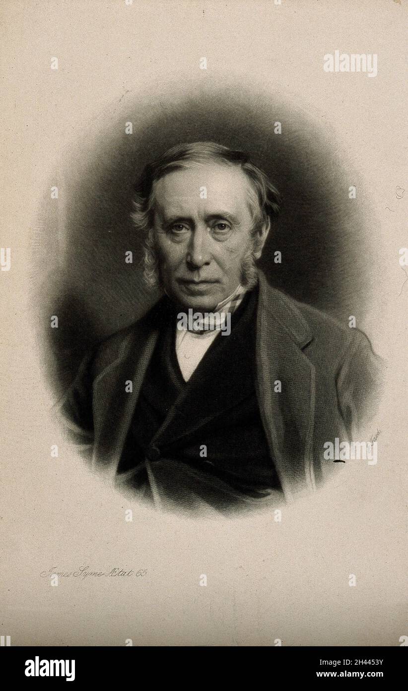 James Syme. Mezzotint by J. Faed after A. Swan Watson Stock Photo - Alamy