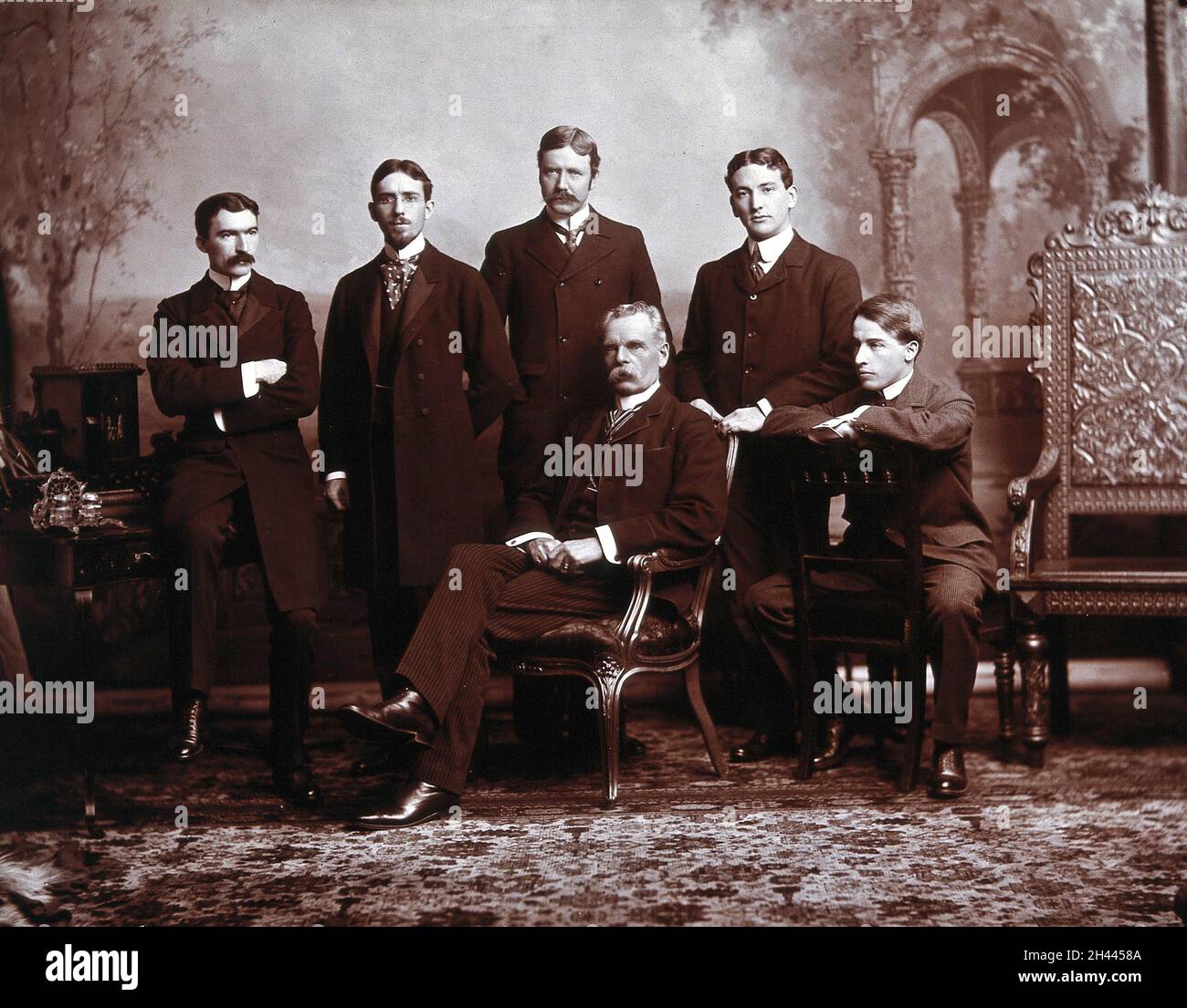 Drs Dodds (?), Rodman, Weber, and Hastings, with Major Cabell and ...