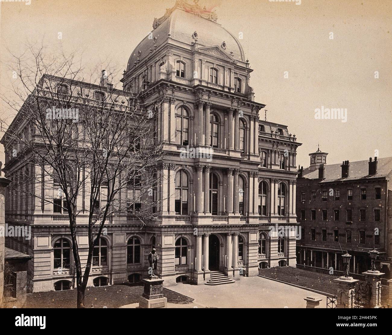 Boston, Massachusetts: the city hall. Photograph, ca. 1880 Stock Photo ...