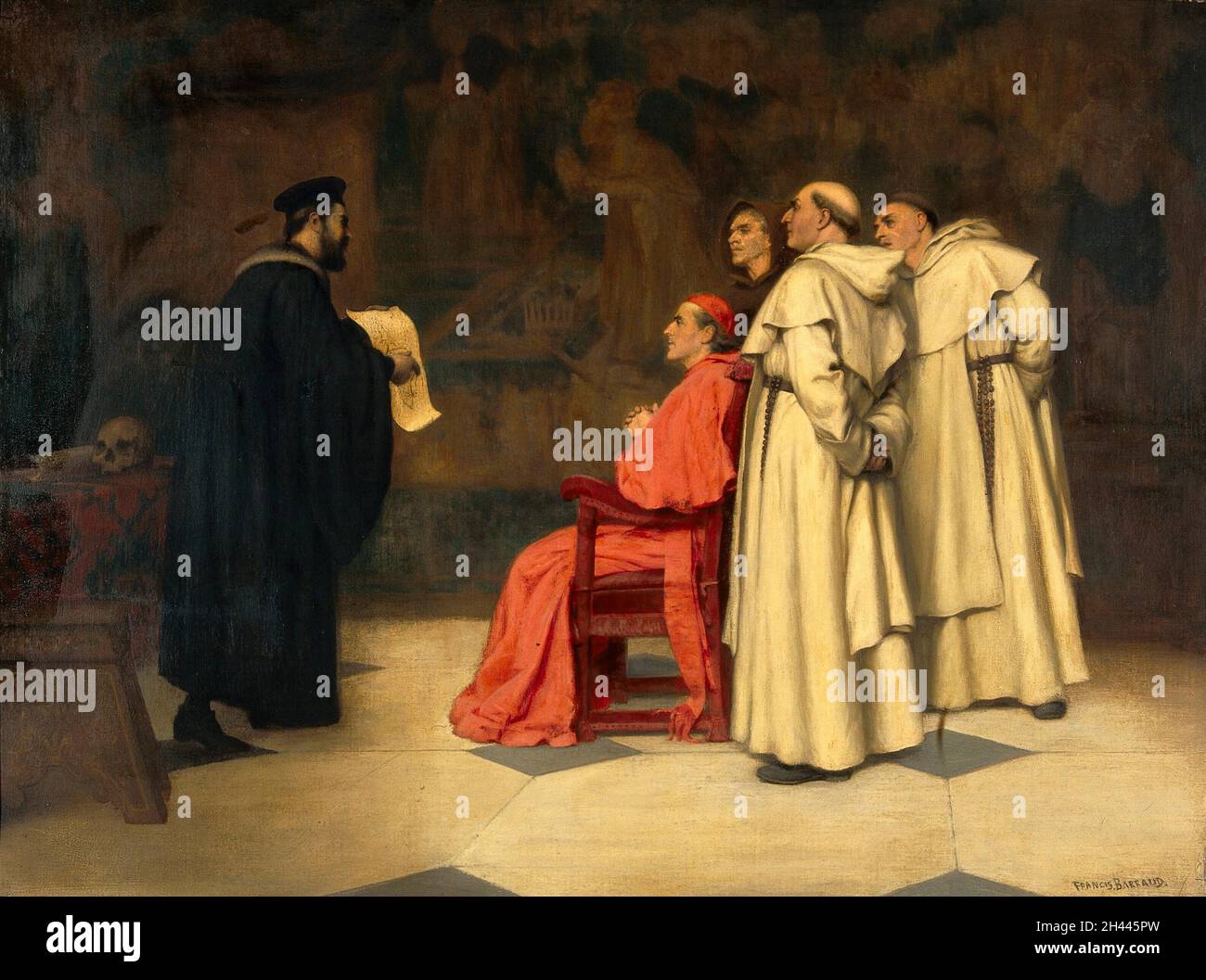 "Gabriel Falloppius [Fallopius] explaining one of his discoveries to ...