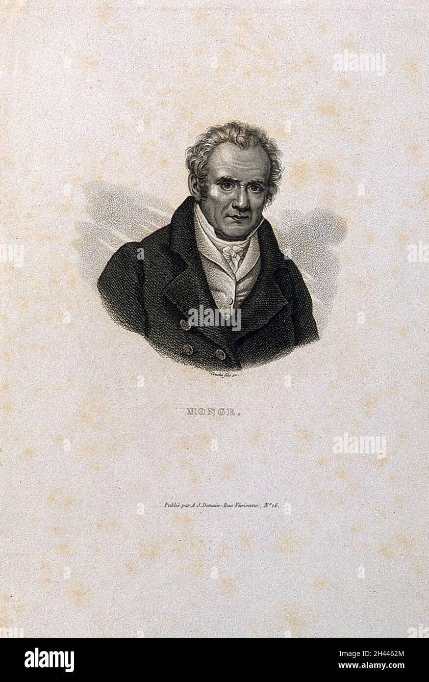 Gaspard Monge, Comte de Peluse. Lithograph Stock Photo - Alamy