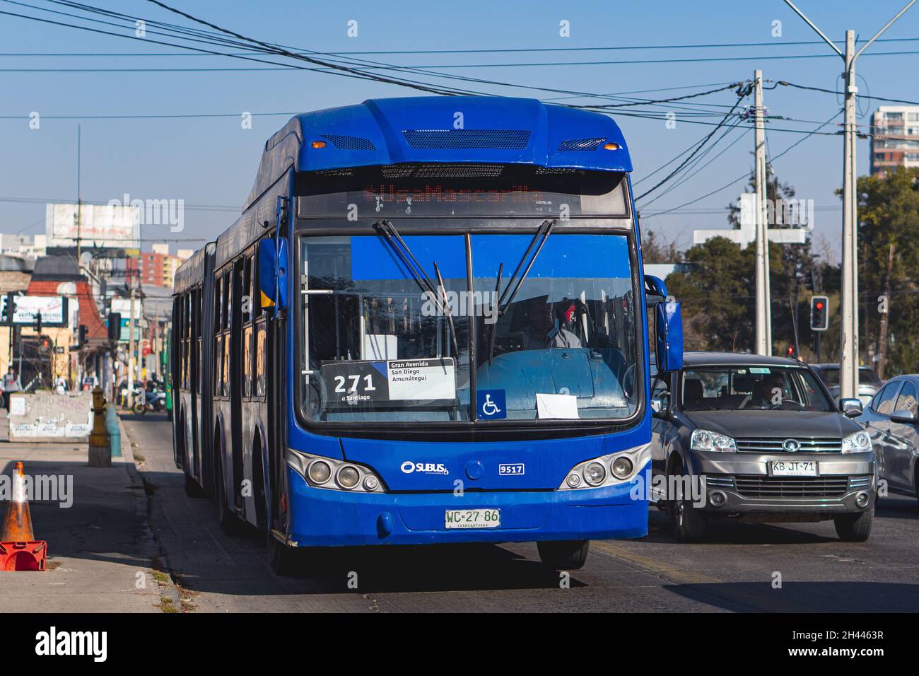 Santiago, Chile - August 2021: A Transantiago, or Red Metropolitana de ...