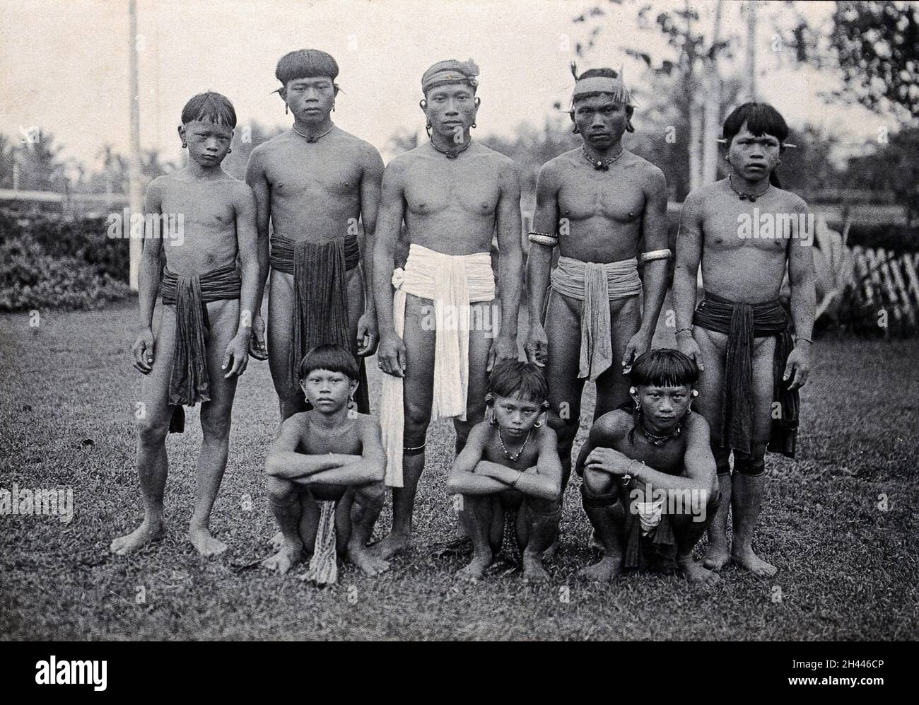 Sarawak: members of a Kayan tribe from the Upper Rejang River region ...