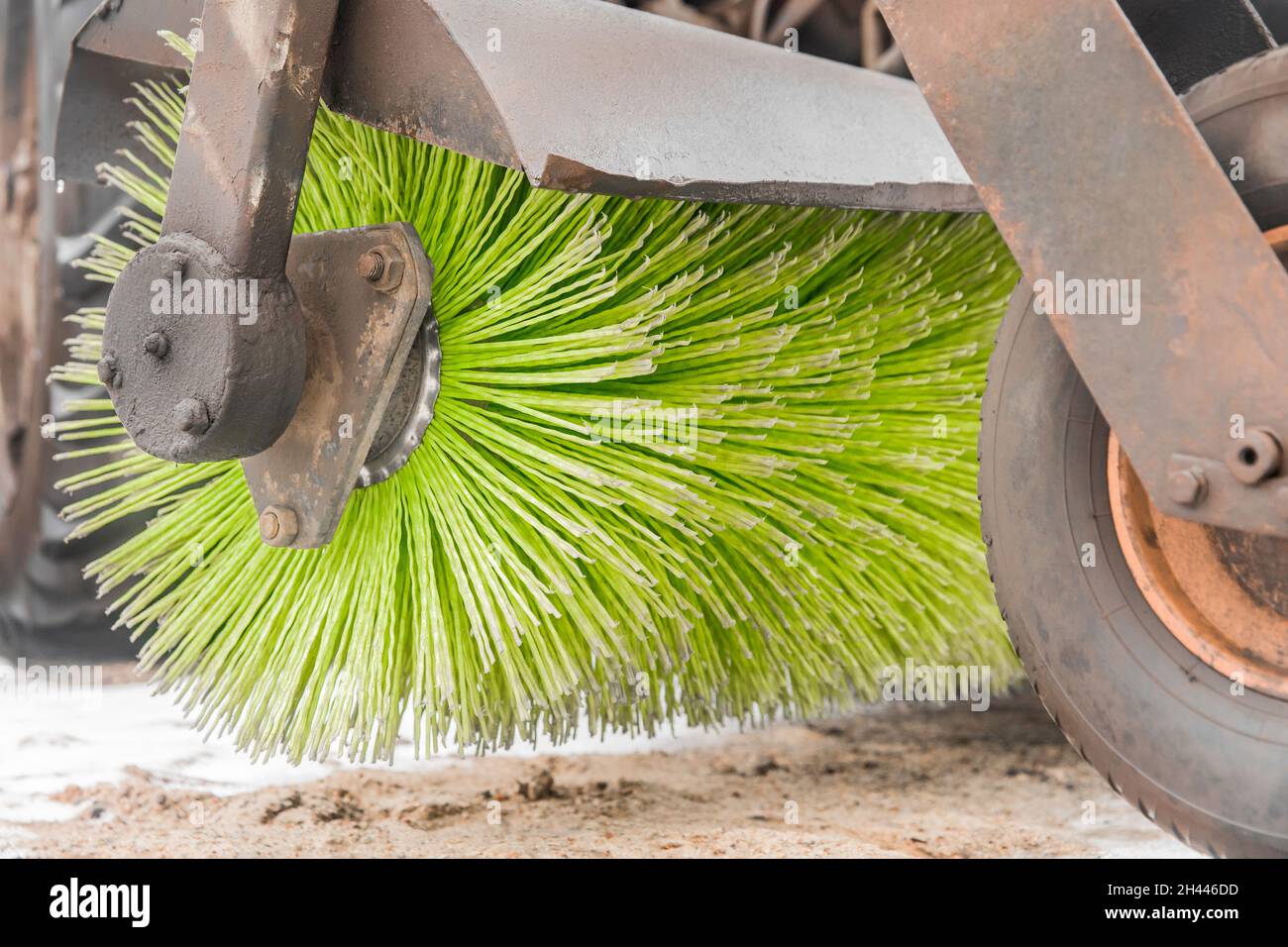 Sweeping machine tractor brush. Service and equipment for road and ...