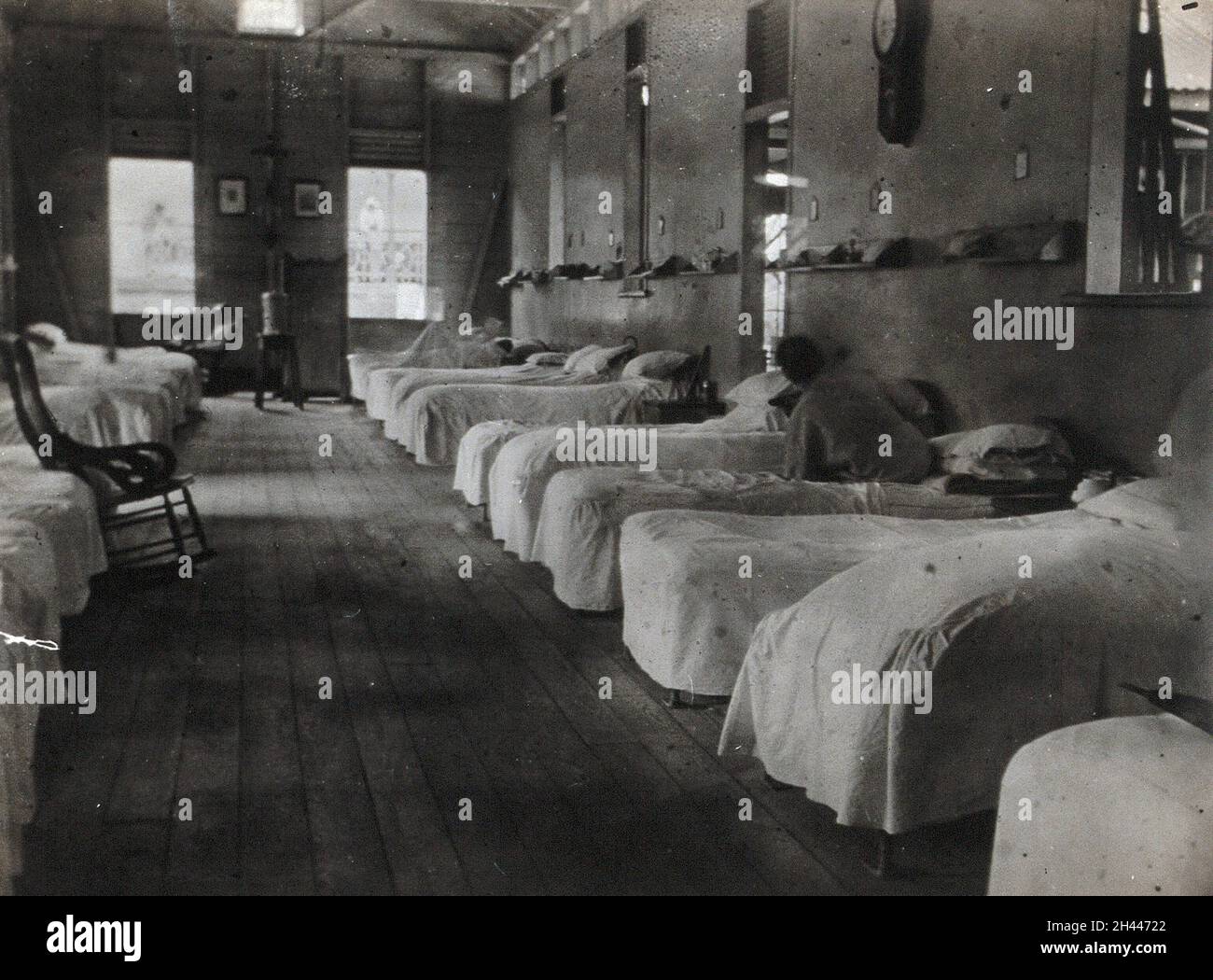 An eye hospital (?), Trinidad: ward interior, showing beds. Photograph ...