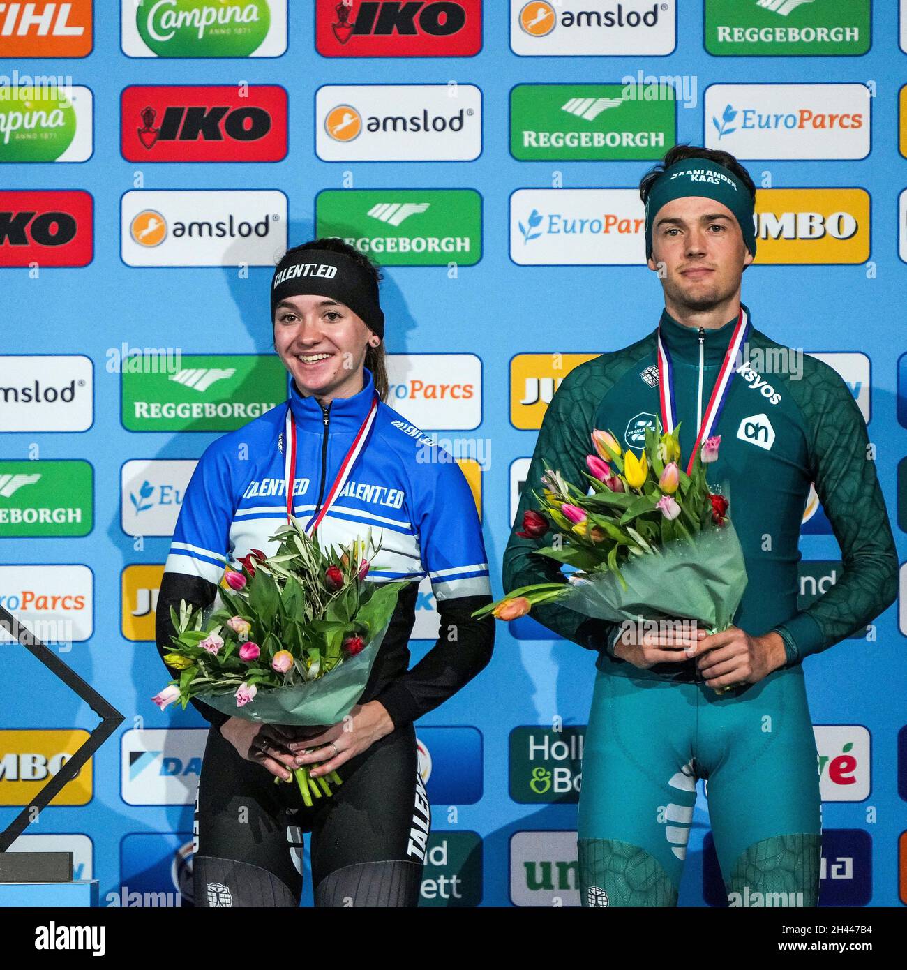 HEERENVEEN, NETHERLANDS - OCTOBER 31: Evelien Vijn, Victor Ramler ...