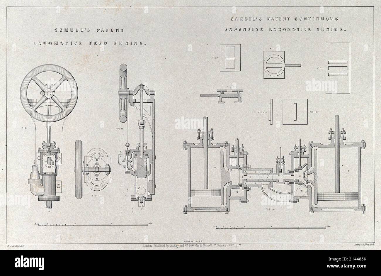 Samuel's patent locomotive feed engine. Samuel's patent continuous ...