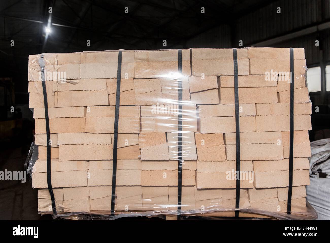 A bunch of refractory bricks, fire-resistant brick blocks Stock Photo ...