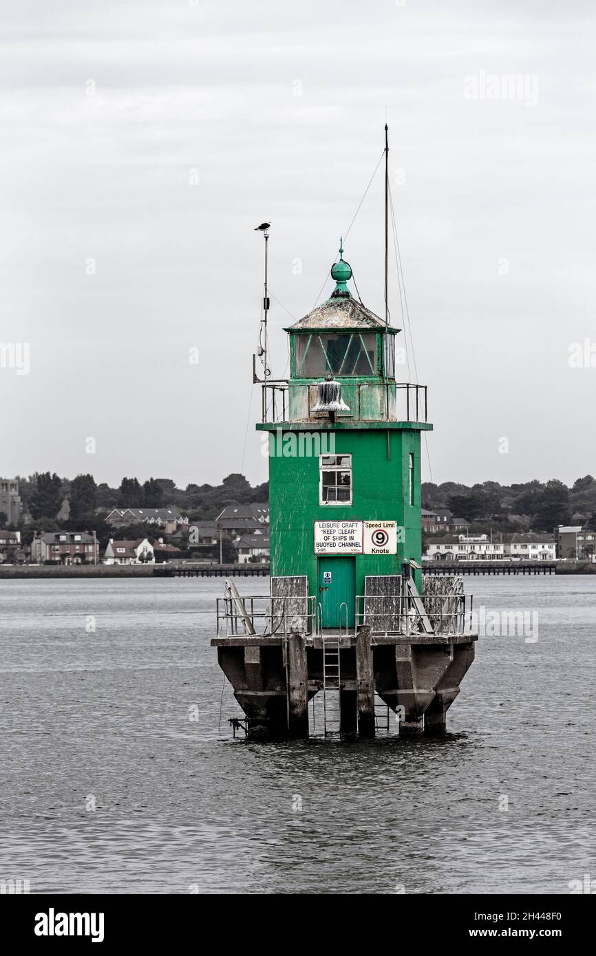 North Bank Lighthouse, Dublin Port, County Dublin, Ireland Stock Photo ...