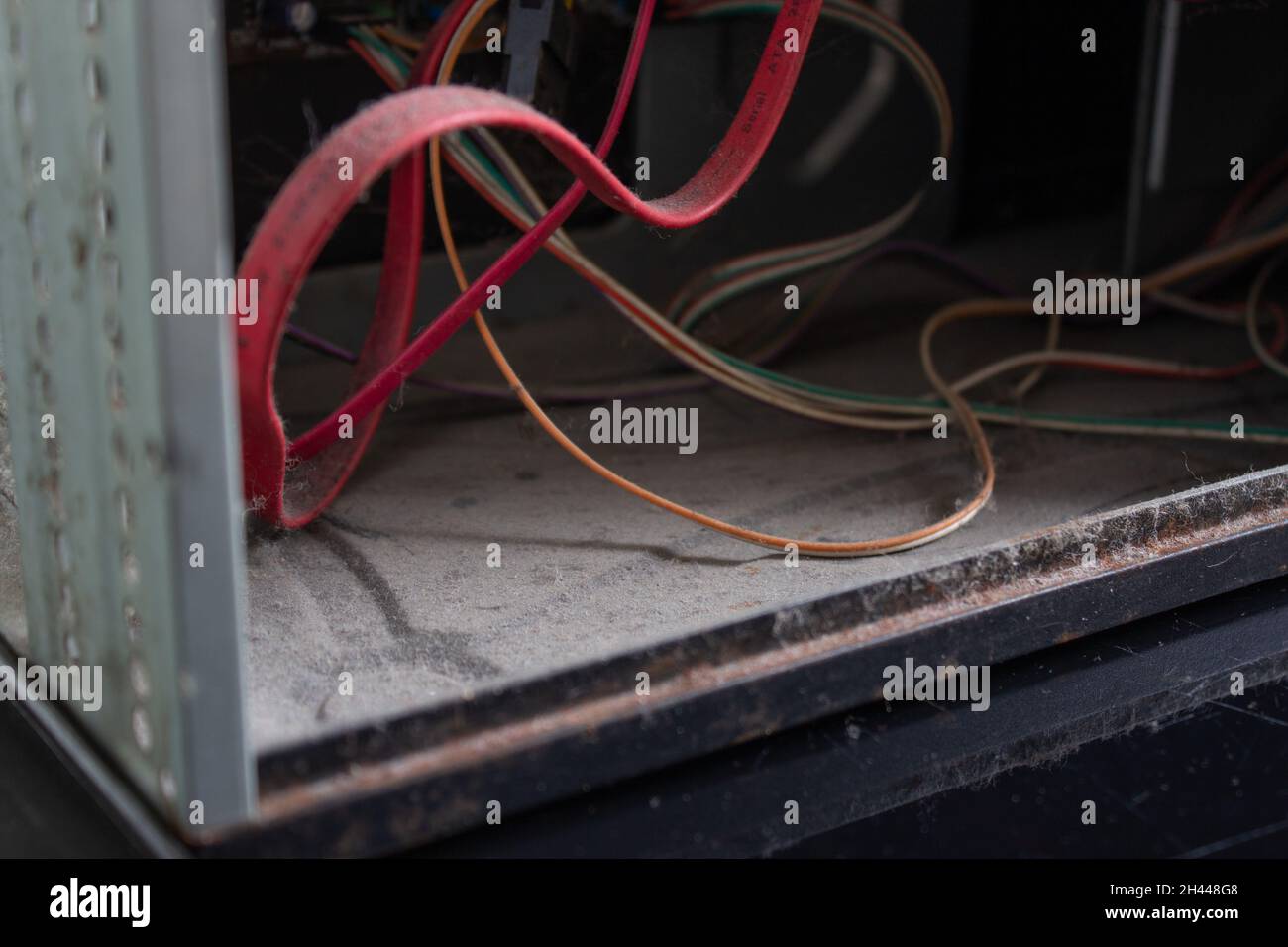 An old family computer filled with spider webs, dust and viruses ...