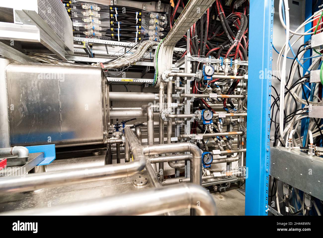 View of the LHC particle accelerator CERN, Geneva, Switzerland Stock ...