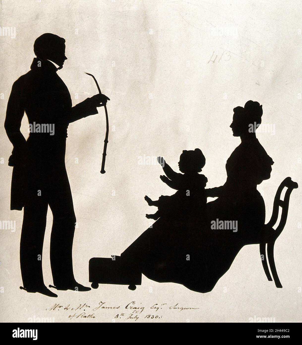 James Craig with Mrs J. Craig and child. Photograph Stock Photo - Alamy