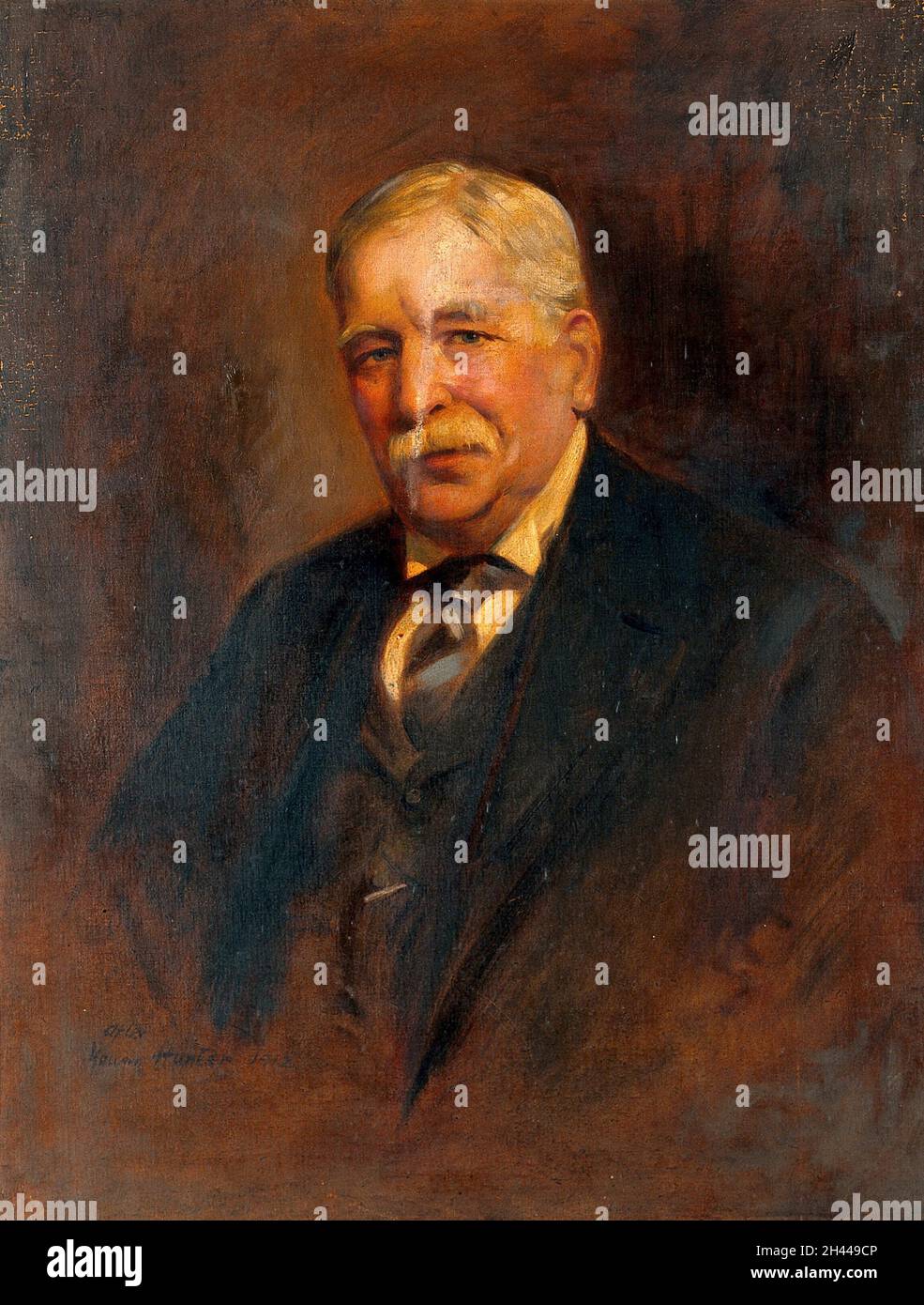 Sir Patrick Manson. Oil painting after J. Young Hunter, 1912 Stock ...