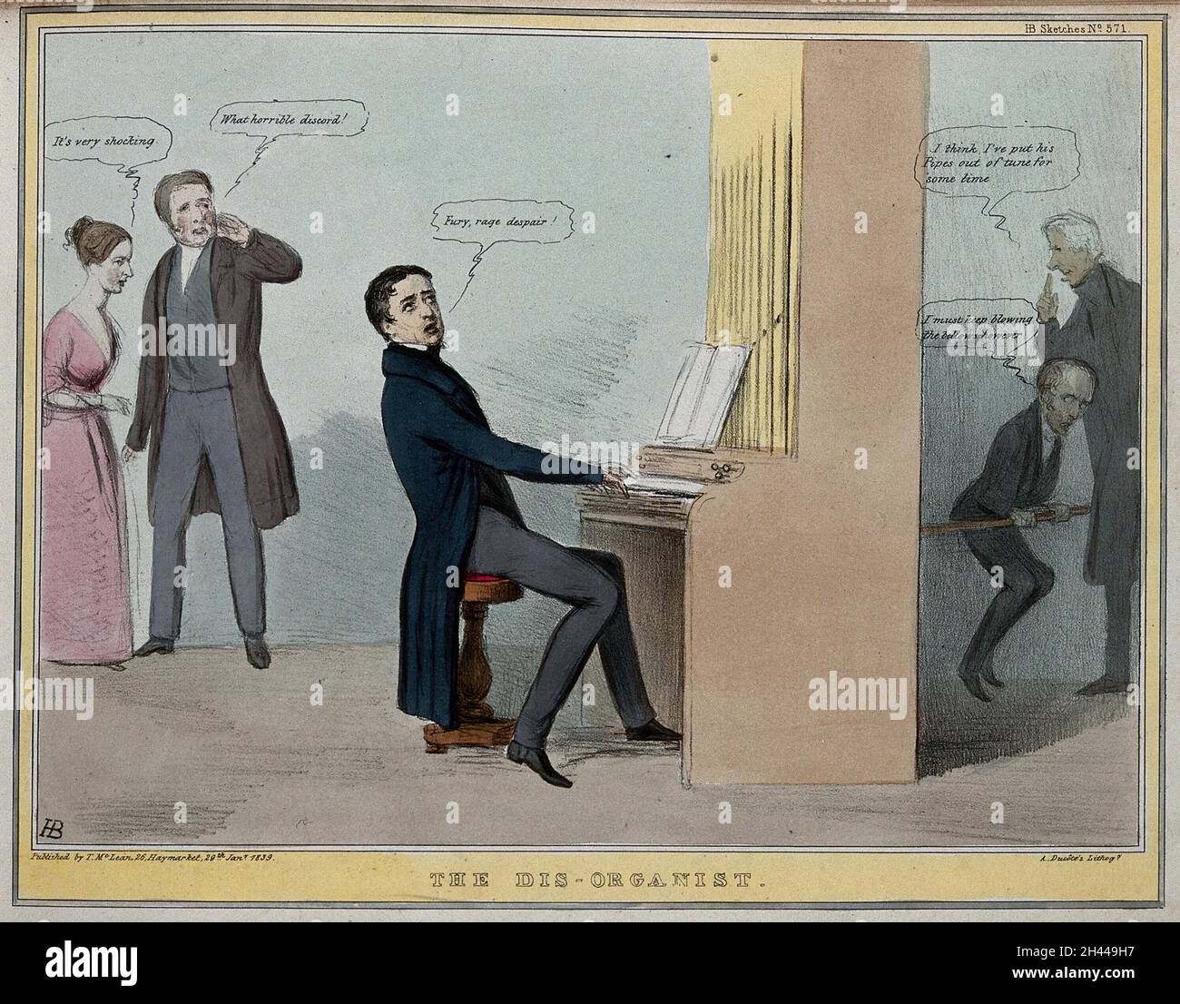 Lord Durham plays the organ and Roebuck pumps the bellows while Queen ...